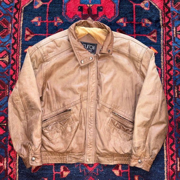 Vintage | Jackets & Coats | Vintage Faded Leather Bomber Jacket | Poshmark